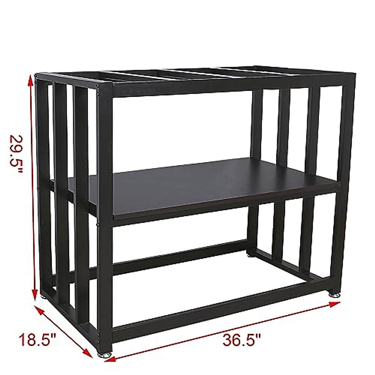 DeaTee Fish Tank Stand 40 Gallon Heavy Duty Thickened Metal Aquarium Stand Aquarium Reptile Breeder Tank Stand Terrarium Stand 36.5 x 18.5 x 29.5, Weight Capacity 700LBS