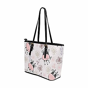 InterestPrint Pattern with C-ow dairy cattles Womens Handbag Ladies Purses Shoulder Bags Tote