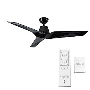 Vortex Smart Indoor and Outdoor 3-Blade Ceiling Fan 60in Gloss Black with Remote Control works with Alexa, Google Assistant, Samsung Things, and iOS or Android App