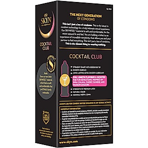 SKYN Cocktail Club Premium Flavored Condoms, 10 Count