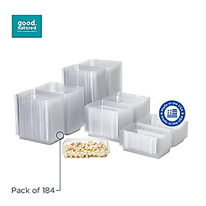 good natured 48 oz. Multi-Purpose Deli Container, Pack of 184 - Ideal for Camping, Meal Prep, Food Storage, Plant-Based, Airtight, Stackable & Reusable Food Storage Container with Lid