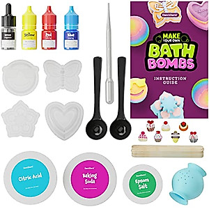 Bath Bomb Making Kit for Kids - Kids Crafts Science Project - Gifts for Girls and Boys Ages 6-12 - Craft Activity Gift for Age 6, 7, 8, 9, 10, 11 & 12 Year Old Girl - Makes 10 Kid Bath Bombs Fizzies