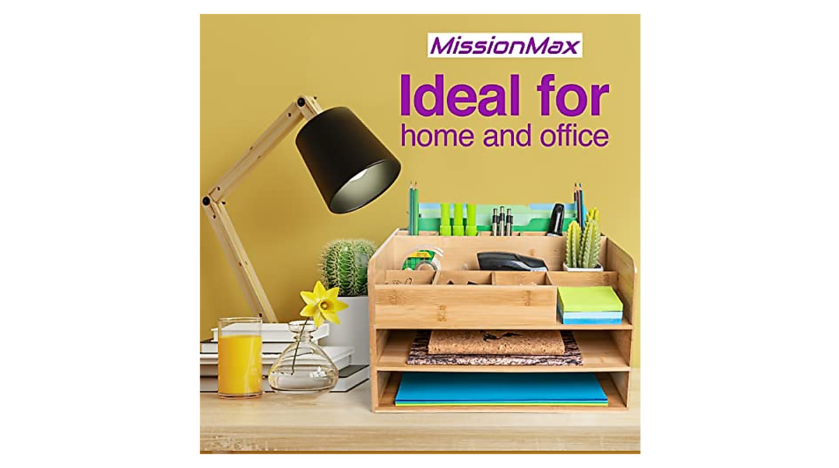 MissionMax Bamboo Desk Organizer – Maximize Storage & Eco-Friendly Design