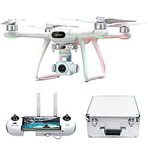 Potensic Dreamer Pro 4K Drones with Camera for Adults, 3-Axis Gimbal GPS Quadcopter with 2KM FPV Transmission Range, 28mins Flight, Brushless Motor, Auto-Return, Portable Carry case and 32G SD Card