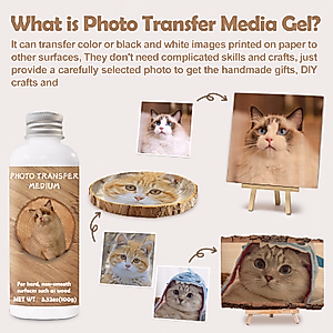 WAN2TLK 100ml Photo Transfer Medium, Gel Medium for Photo Transfer, Image After Transfer Clear Without Fading, Image Transfer Gel for DIY Arts & Crafts, Home Decor, Personalized Gifts