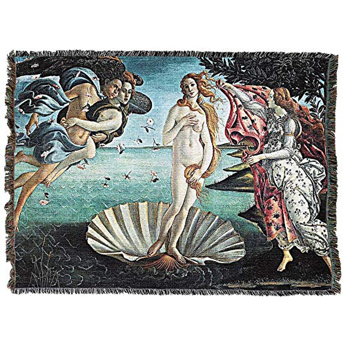 Pure Country Weavers Birth of Venus Blanket by Sandro Botticelli - Fine Art Gift Tapestry Throw Woven from Cotton - Made in The USA (72x54)
