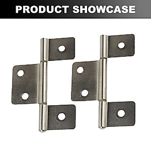 Three Leaf Non-Mortised Hinge for Mobile Home & RV Interior 4 Packa Satin Nickel Door Hinges with Screws