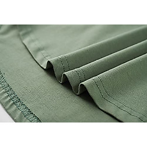 KLIEGOU Mens 100% Cotton Hipster Hip Hop Crewneck T-Shirt with Zip Pocket (TS216 Light Green, Small)