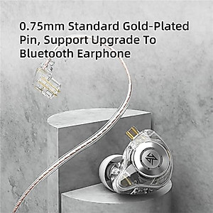 KZ EDX PRO iem Gaming Earbuds with 1DD, Wired Earphones Headphones, KZ in-ear Monitors, HIFI Deep Bass Sound with New 10mm Dynamic Driver Detachable Cable for Gaming Sport Church Video(Cyan, with mic)