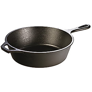 Lodge L8DSK3 Cast Iron Deep Skillet, Pre-Seasoned, 10.25-inch & Seasoned Cast Iron Care Kit
