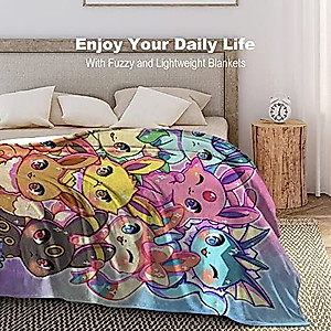 Kuareot Cartoon Throw Blanket Anime Blanket Cozy Warm Fuzzy Fluffy Weighted Blankets, Fits Sofa Chairs Bed Plush for Kids Adults ,40x50 inches