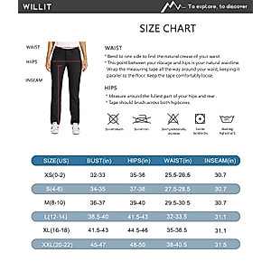 Willit Women's Golf Pants Stretch Hiking Pants Quick Dry Lightweight Outdoor Casual Pants with Pockets Water Resistant Deep Gray 12