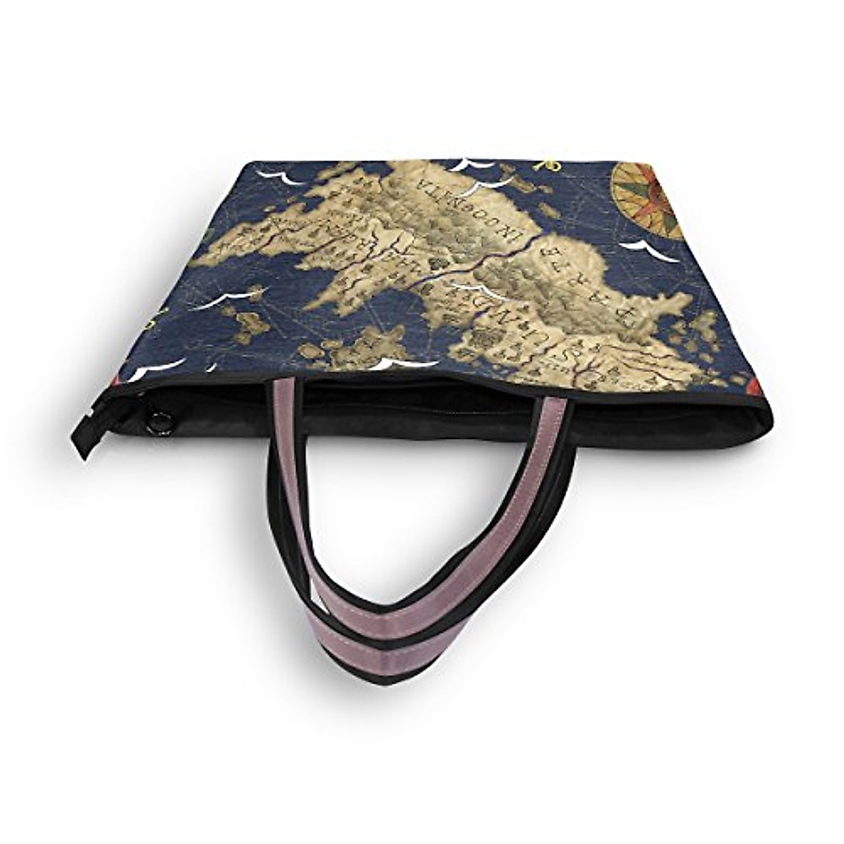 My Daily Women Tote Shoulder Bag Compass Anchor Gull Treasure Island Handbag Large