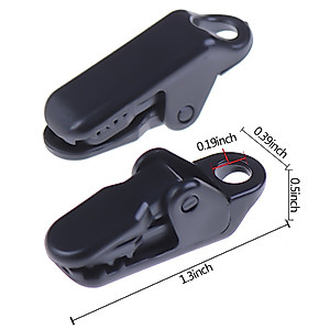 Warmshine 20 Pack Small Clamp Tarp Awning Clamp Set Tarp Clips Black Trap Clips Jaw Tent Snaps Camping Clamp Clips Tent Tighten for Outdoors