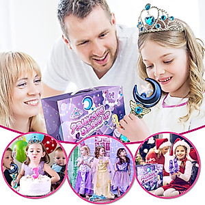 Heyzeibo Princess Makeup Dress Up Toys Set, Kids Pretend Play Makeup Starter Kit Include All Your Girl Needs to Play Dress Up with Stylish Bag Shoes Jewelry for 3-12 Years Old Kids Birthday