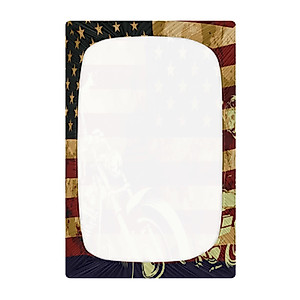 Kigai Vintage American Flag Crib Sheets for Boys or Girls,Soft and Breathable Crib Sheets 27x39 Inch