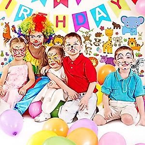 Wall Decals for Kids - Safari Adventure Decorative Peel & Stick Animal Wall Art Sticker for Baby's & Kids Room, Nursery, Classroom, Playroom, and Party Decorations - 55 PCS