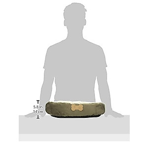 Petmate 290206 Aspen Pet Oval Cuddler Pet Bed, 20" x 16", Chocolate Brown