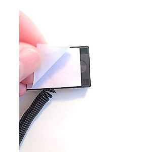 NoBo Pack of 5 Counter Coil Corded Wedgy Pen with Adhesive Backing, Black Ink