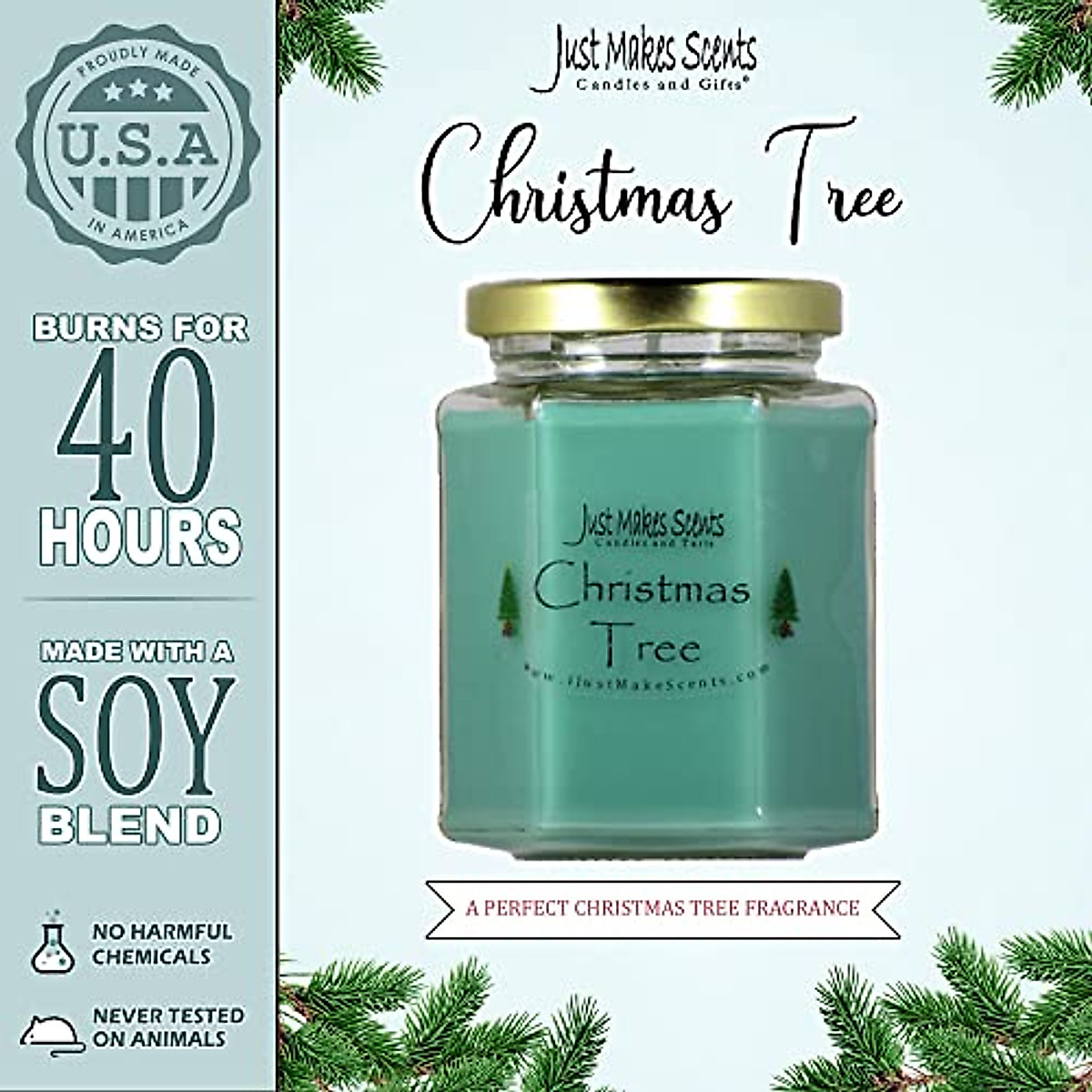 Christmas Tree Scented Blended Soy Candle | Real Christmas Tree Fragrance | Hand Poured in The USA by Just Makes Scents