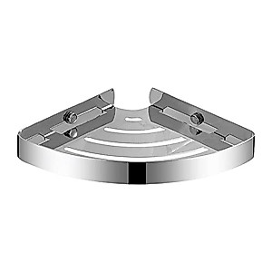 WeiLaiKeQi Corner Shower Caddy, Stainless Steel, Wall Mounted Bathroom Shelf, Storage Organizer for Toilet, Argent