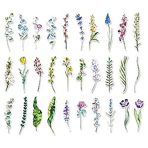 Colorful Flower Bookmarks, 30 PCS (Unknown Flower)