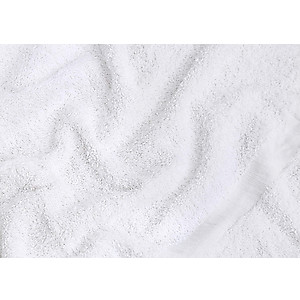 GOLD TEXTILES 12 Pcs New White (20x40 Inches) Cotton Blend Terry Bath Towels Salon/Gym Towels Light Weight Fast Drying