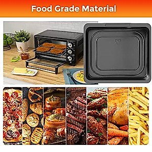 Air Fryer Grill Pan for Instant Vortex Plus10 Quart, 10.1 * 9’’ Food Grade Nonstick Replacement Rack Parts Tray Grill Crisper Plate for Innsky CROWNFUL 10.6Qt Air Fryer Oven, Dishwasher Safe