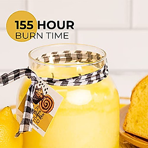 A Cheerful Giver — Lemon Butter Pound Cake - 34oz Papa Scented Candle Jar with Lid - Keepers of the Light - 155 Hours of Burn Time, Gift for Women, Yellow