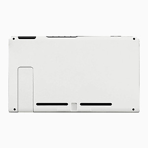 eXtremeRate White Console Back Plate for Nintendo Switch, DIY Replacement Housing Shell Case for Nintendo Switch Console with Kickstand [Only The Backplate, NOT The Console]