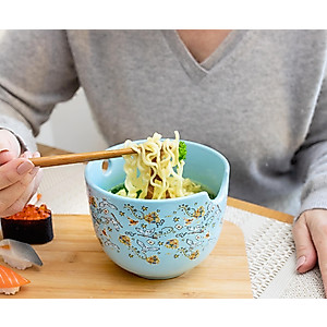 Harry Potter Hogwarts Icons Dinnerware Set | 20-Ounce Ramen Bowl With Chopsticks