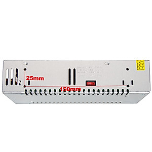 REALSUN 24V 20A Universal Switching Power Converter Adapter Transformer Regulated Supply AC to DC LED Driver 480w for CCTV, Radio, Computer Project, 215mm * 115mm *50mm