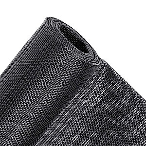 MAGZO Pet Proof Window Screen Door Replacement Mesh, 48" W x 99" L, Vinyl Coated Polyester Fabric Heavy Duty, Dog Cat Net for Sliding Glass/Patio/Balcony/Porch/Pool/Back Deck Windows Doors, Black
