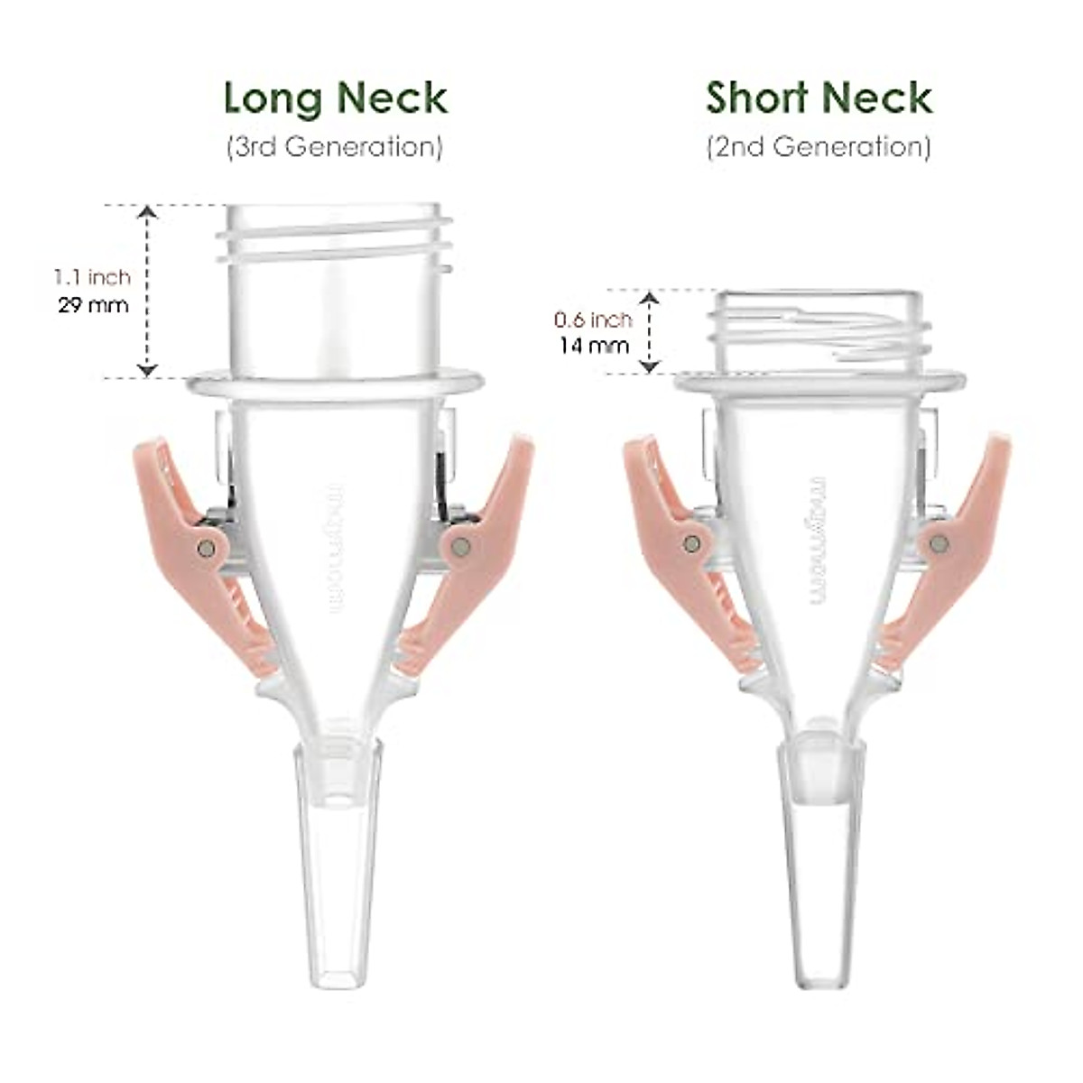 Maymom 3rd Generations Narrow Neck Breastmilk Storage Bag Adapters Compatible with Medela Pumps (All), Selected Ameda Pumps to be Compatible with Lansinoh and Nuk Breastmilk Storage Bags