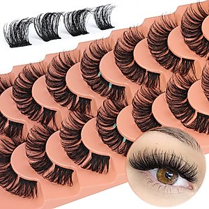 Lash Clusters False Eyelashes 18mm 5D Fluffy Faux Mink Lashes Extensions 56 Pcs DIY Wispy Volume Individual Lashes by TOOCHUNAG