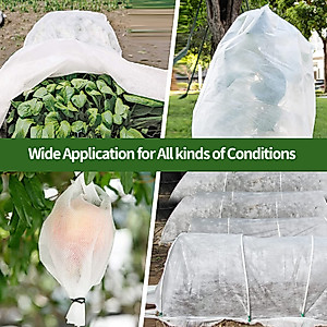 FOKEP 10Ft x 30Ft Plant Covers Freeze Protection, Reusable Frost Cover Plants Blanket for Winter, Floating Row Fabric Cover for Vegetables, Insect Protection, Sunscreen, Season Extension, 0.74oz/yd²