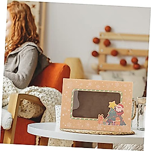 jojofuny Cupcake Box Christmas Window Box Mini Muffin Plastic Bread Box Christmas Gifts Plastic Gift Box Christmas Chocolate Boxes Christmas Window Gift Box Paper Candy Box Cake Holder