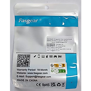 Fasgear USB C to USB C Cable 1.6ft, Type C USB 3.1 Gen 2 10Gbps 4K@60Hz Output 5A 100W Fast Charge Power Delivery (PD),for PD Docking Station,T5 LaCie SSD,Hard Drives,MacBook Pro,iPad Pro 2018,Black