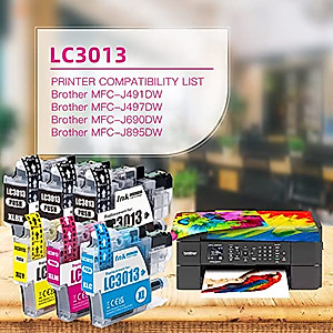 INNERTECK Replacement for Brother MFC J895DW J497DW LC3013 XL 3013 Ink Cartridges 6 Pack (3 Black,1 Cyan,1 Magenta,1 Yellow) Work with Brother MFC-J491DW MFC-J497DW MFC-J690DW MFC-J895DW Printer