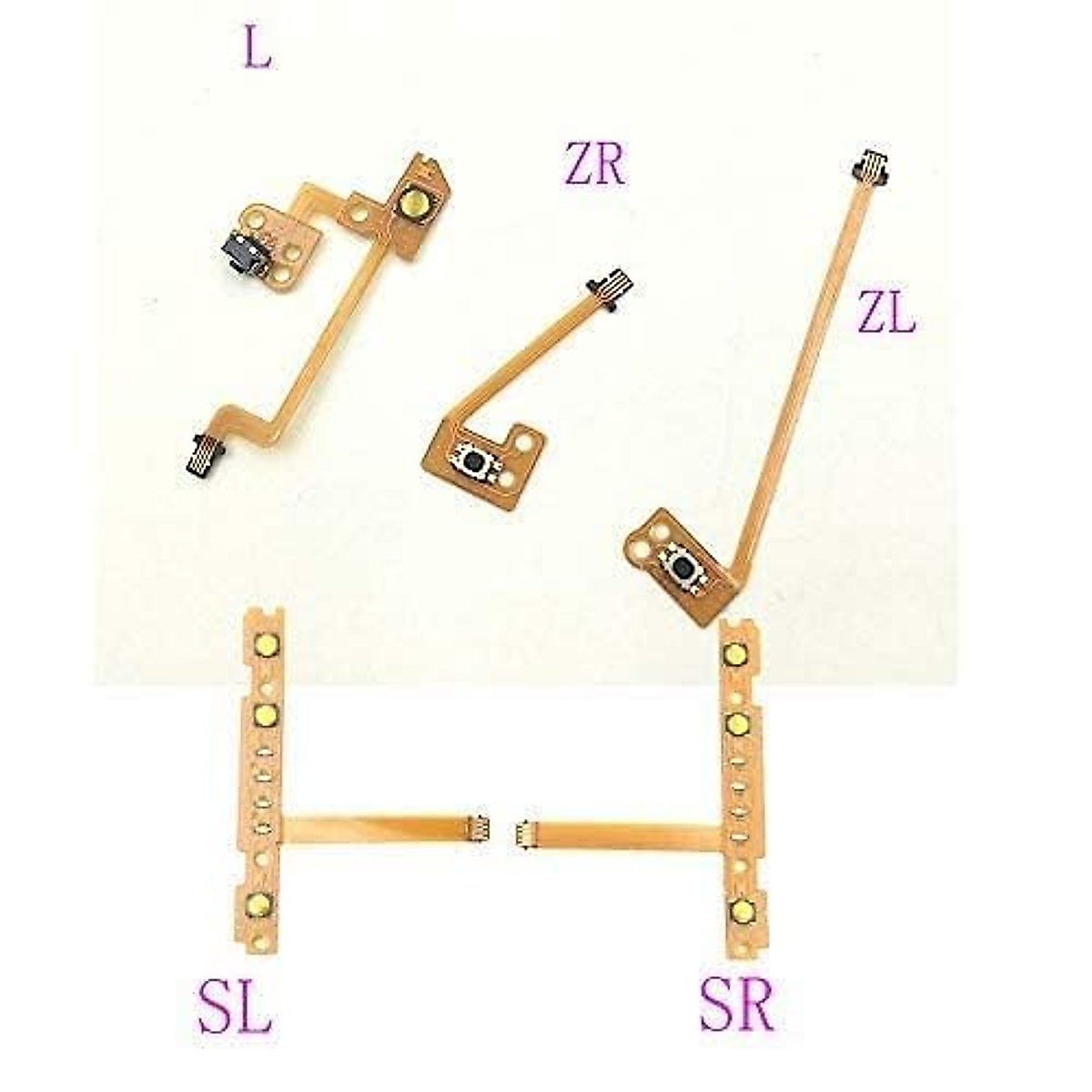 Replacement SL/SR Button Ribbon Flex Cable for Nintendo Switch Joy-Con ，Replacement Part ZR/ZL/L Button Key Ribbon Flex Cable for Nintendo Switch Joy-Con Controller (L)