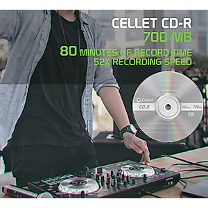 Cellet CD-R 700MB 80 Minute 52X Recordable Blank Disc - (5 Pieces Pack)