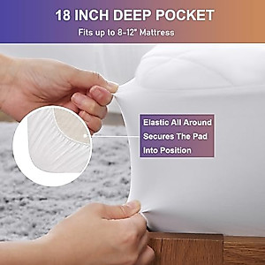 Heated Mattress Pad California King Size,Dual Control Electric Mattress Pad with 10 Heat Settings Controller and 1-12 Hours Auto Shut Off, Electric Bed Warmer with 8-21" Deep Pocket