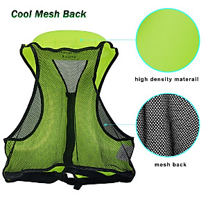 NAXER Inflatable Buoyancy Jackets Vests for Adults Kayak Kayaking Suit 90-200 lbs Easy Snorkeling Swimming Boating Paddleboarding Water Sports