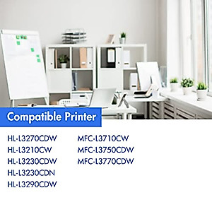 TN-227 High Yield Toner 4Pack: Compatible for Brother TN227 TN 227 TN-227BK/C/M/Y for HL-L3270CDW HL-L3210CW HL-L3230CDW HL-L3230CDN HL-L3290CDW MFC-L3710CW MFC-L3750CDW MFC-L3770CDW Printer