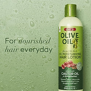 ORS Olive Oil Incredibly Rich Moisturizing Hair Lotion with Castor Oil for Strengthening 8.5 Ounces