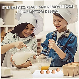 Mobestech 2 Sets 10 Egg Trays Egg Cases Kitchen Egg Holder Refrigerator Egg Storage Organizer Egg Placing Holder Fridge Eggs Holder Containers with Lids Customized Storage Rack Foam White