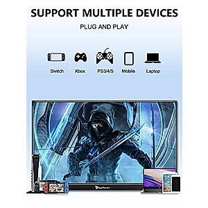 MAGICRAVEN 2.5K Portable Monitor, 17.3 Inch 1440P IPS Laptop Monitor, Dual USB C HDMI Second Computer Screen, VESA Gaming Display with 2 Speakers, Travel Monitor for Laptop PS4/5 PC Phone Xbox Switch