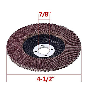 Flap Discs 40 PCS 4.5 Inch - 40 Grit Grinding Discs 4 1/2 Assorted Sanding Grinding Wheels,Aluminum Oxide Abrasives,Grinder disc