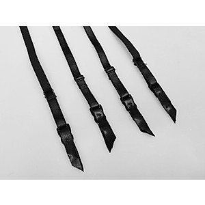 TVRtyle Black Women's Waist Training Fishbones Lace Metal Clips Sexy Garter Belts for Stockings S516B (Black, Medium)