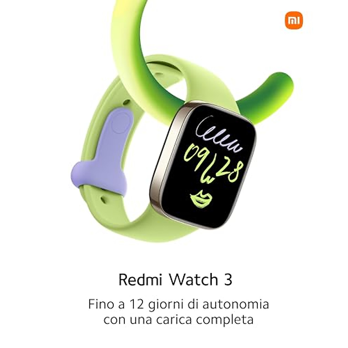 Xiaomi Redmi Smart Watch 3, 1.75 Inch AMOLED Touch Display, 5ATM Water Resistant, 12 Days Battery Life, GPS, 120 Workout Mode, Heart Rate Monitor, Calori Consumption, Fitness Activity Tracker, Black